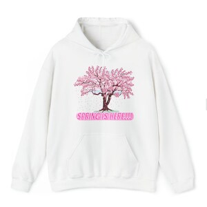 Spring Hoodie With Cherry Tree,kawaii Cherry Tree Sweatshirt,cute ...