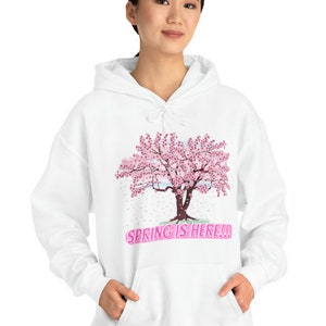 Spring Hoodie With Cherry Tree,kawaii Cherry Tree Sweatshirt,cute ...