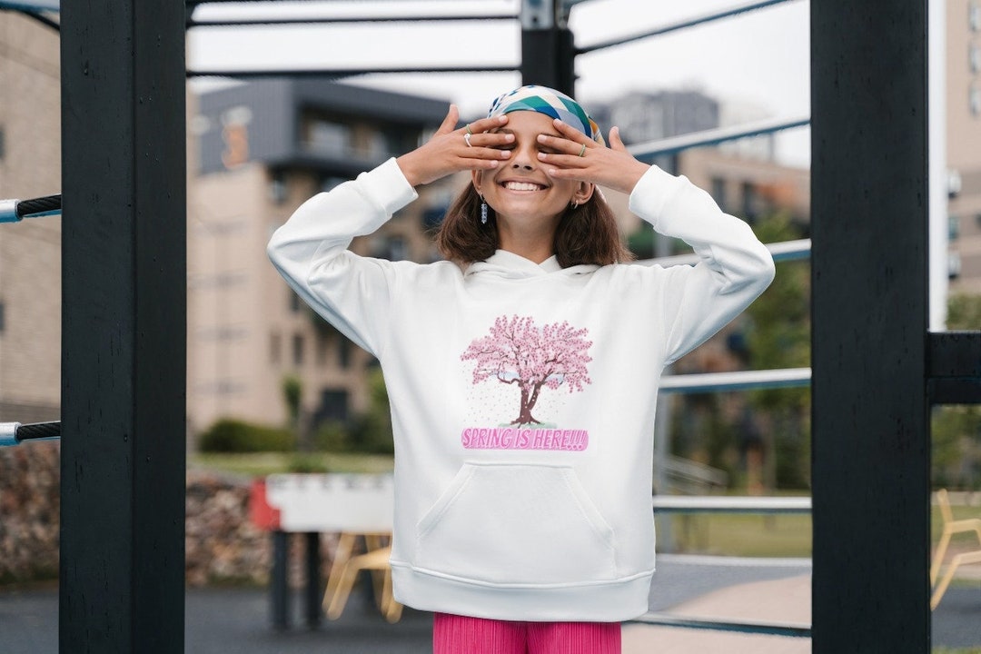 Spring Hoodie With Cherry Tree,kawaii Cherry Tree Sweatshirt,cute ...
