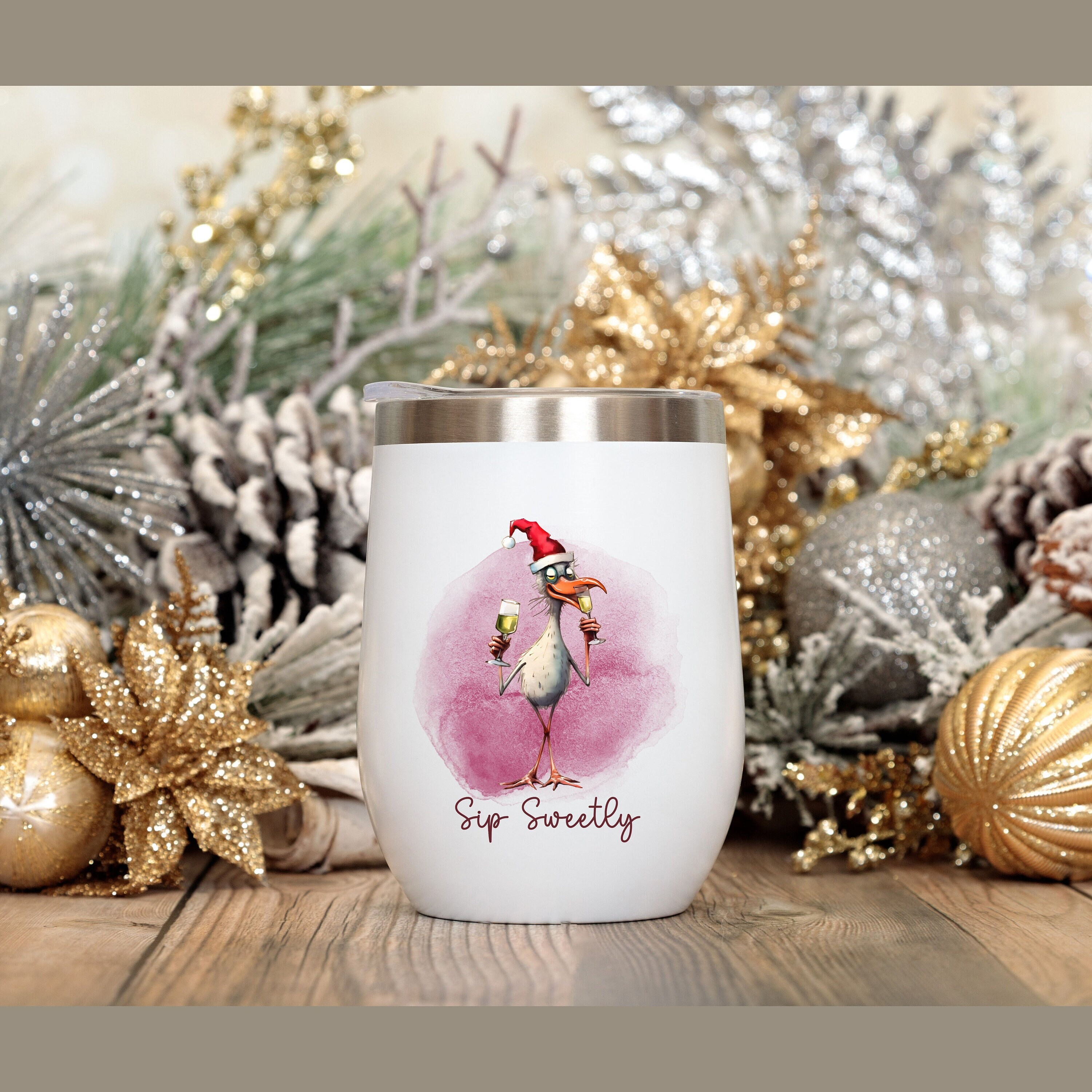 Sip Sweetly, Chickens & Wine Tumbler, Chicken Gift for Her, Wine Lover ...
