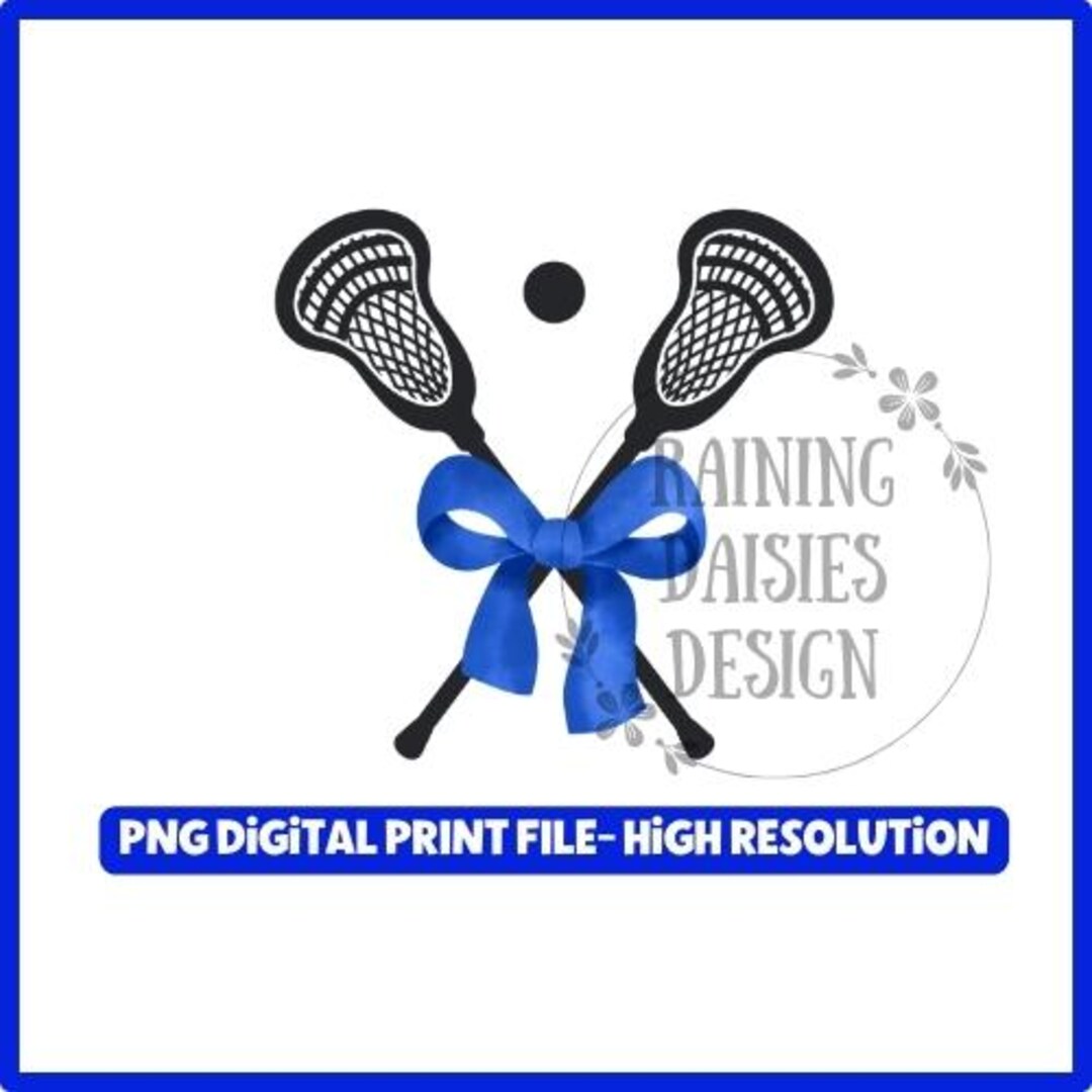 Royal Blue Lacrosse Stick PNG File, Lacrosse Sublimation Design ...