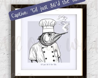 chef poster drawing