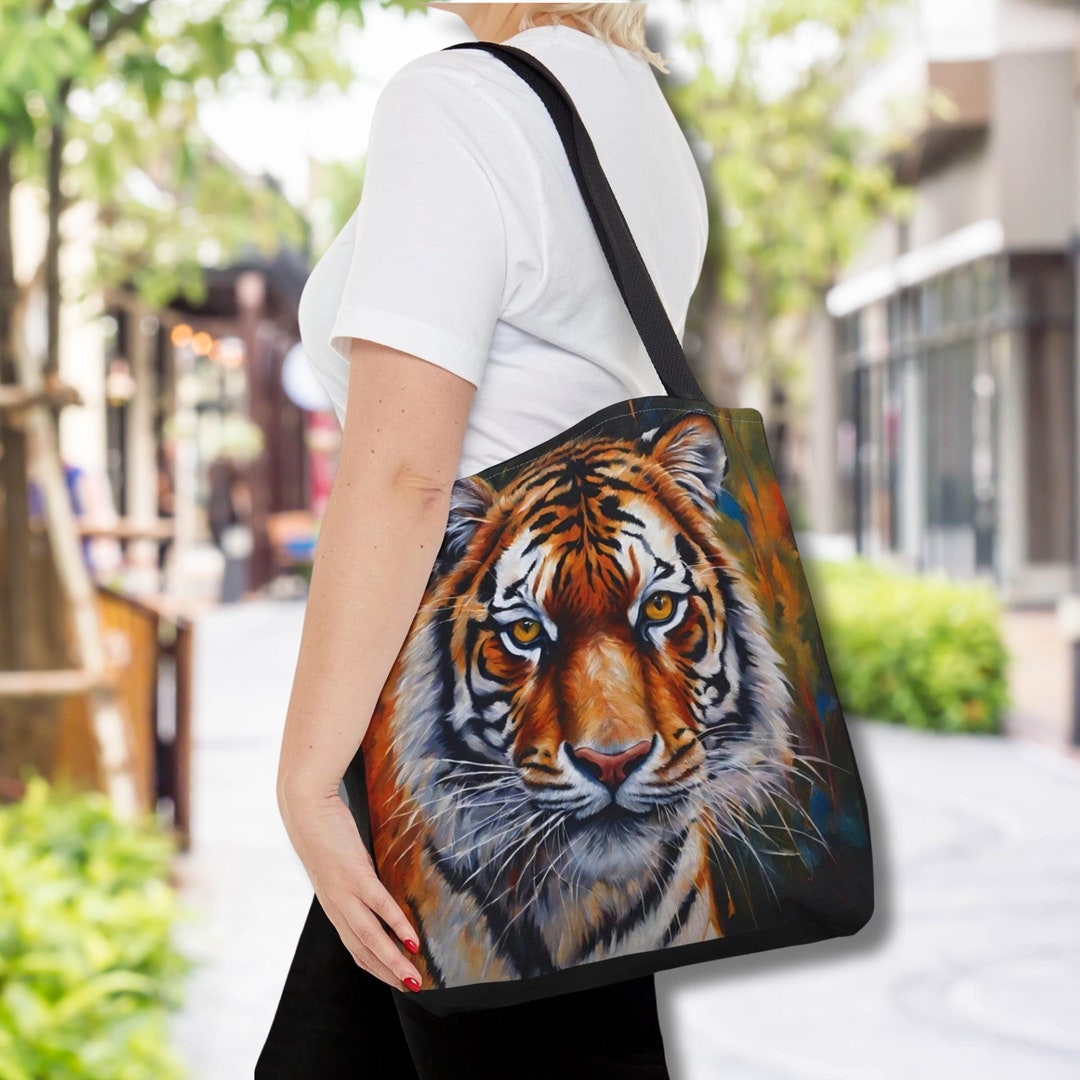 Tiger Tote, Safari Animal Everyday Bag, Wildlife Weekender, Endangered ...
