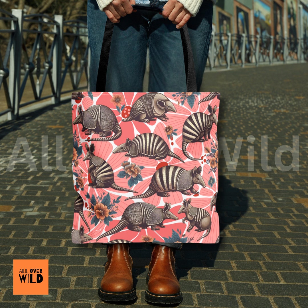 Armadillo Tote, Cute Dillo Canvas Bag, Adorable Critter Carryall ...