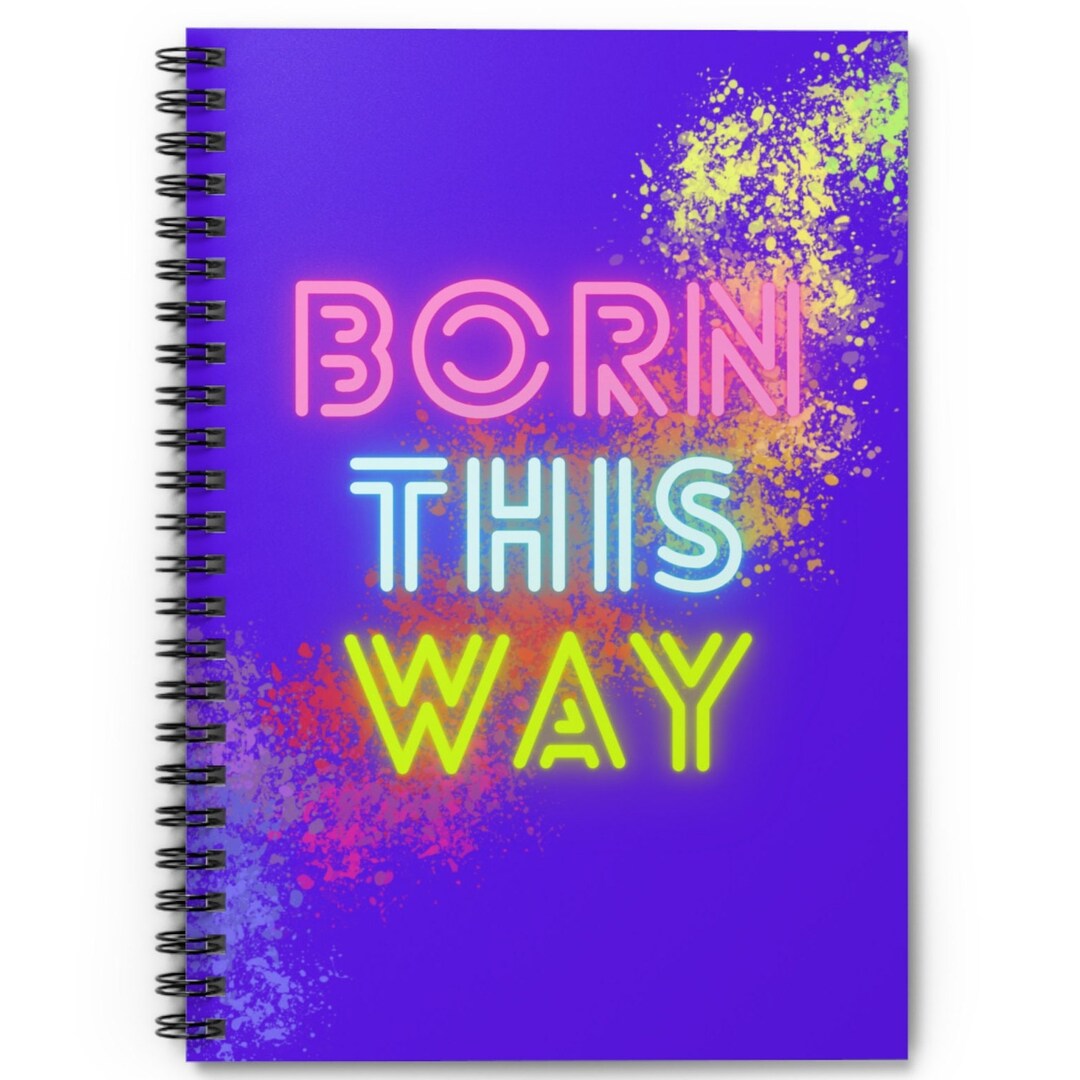 Born This Way Notebook Rainbow Design Lgbtq Gift Pride - Etsy