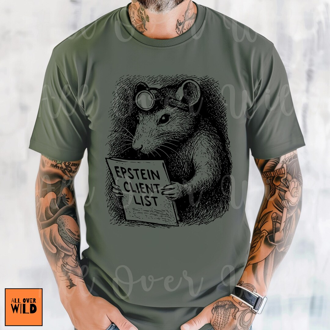 Lista de clientes de Epstein Camiseta Rat: Sátira política, humor ...