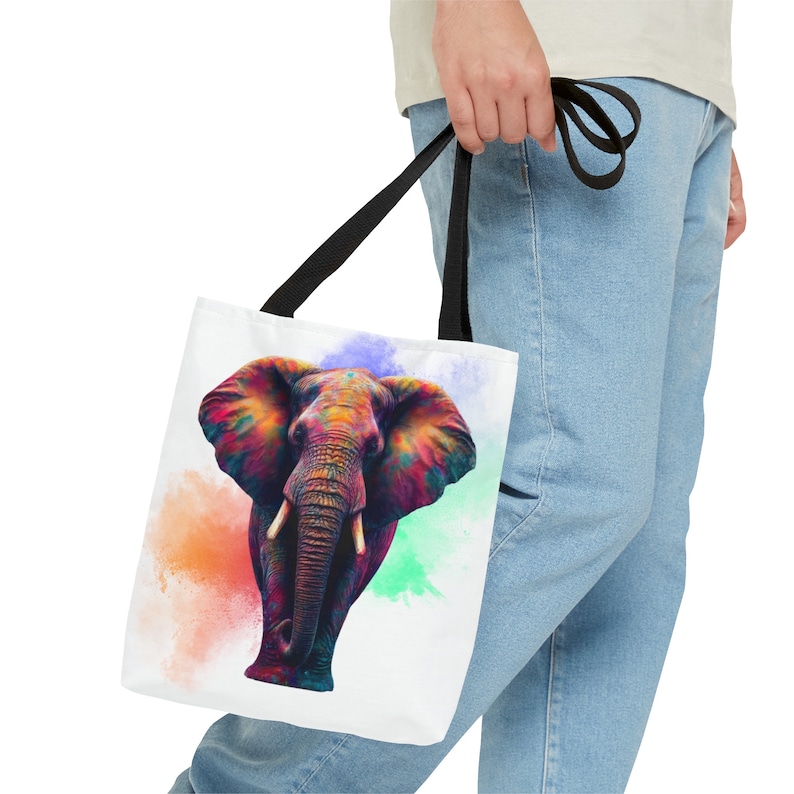 Elephant Tote, Safari Animal Bag, Asian Elefant Weekender, African ...