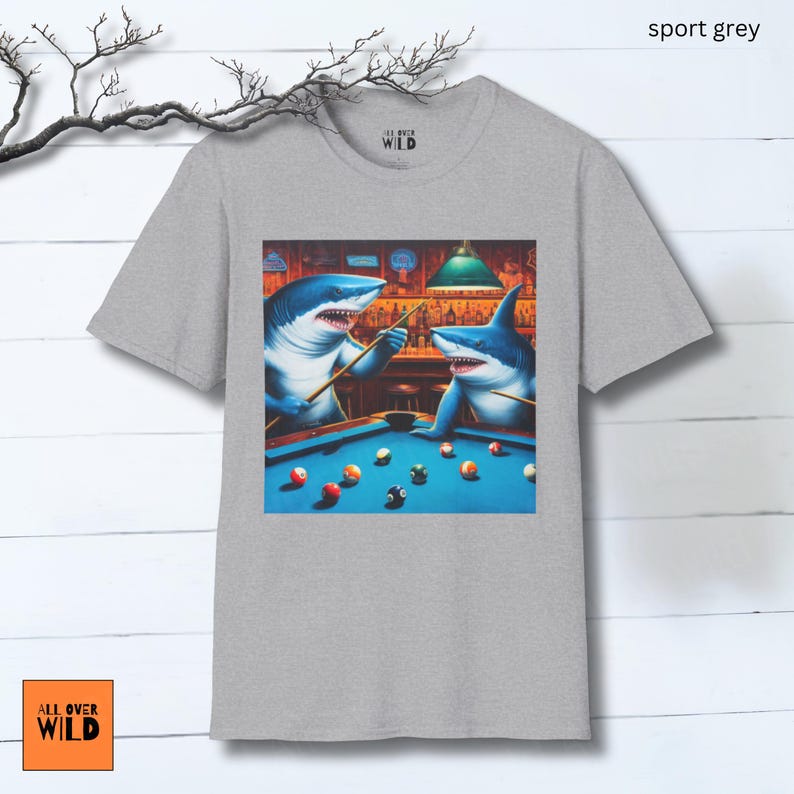 Pool Shark Shirt, Funny Shark Tee, Billiards Pun Shirt, Shark Lover ...