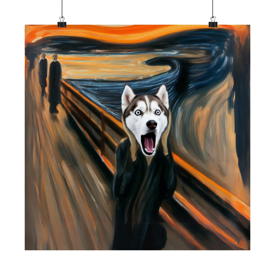 The Howl Poster, Howling Husky Print, the Scream Humor, Husky Lover ...