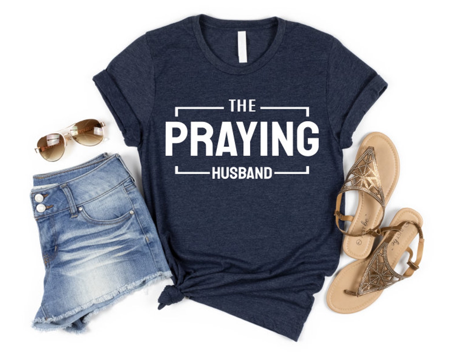 The Blessed Wife, the Praying Husband, Couple Shirt,couple Tshirt ...