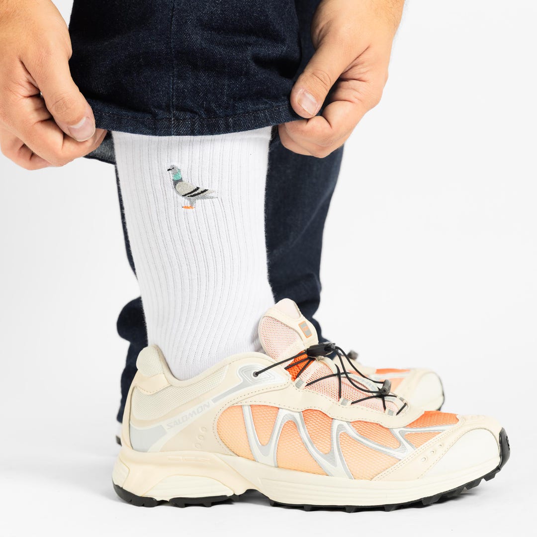 Pigeon Embroidered Unisex Crew Socks - Etsy