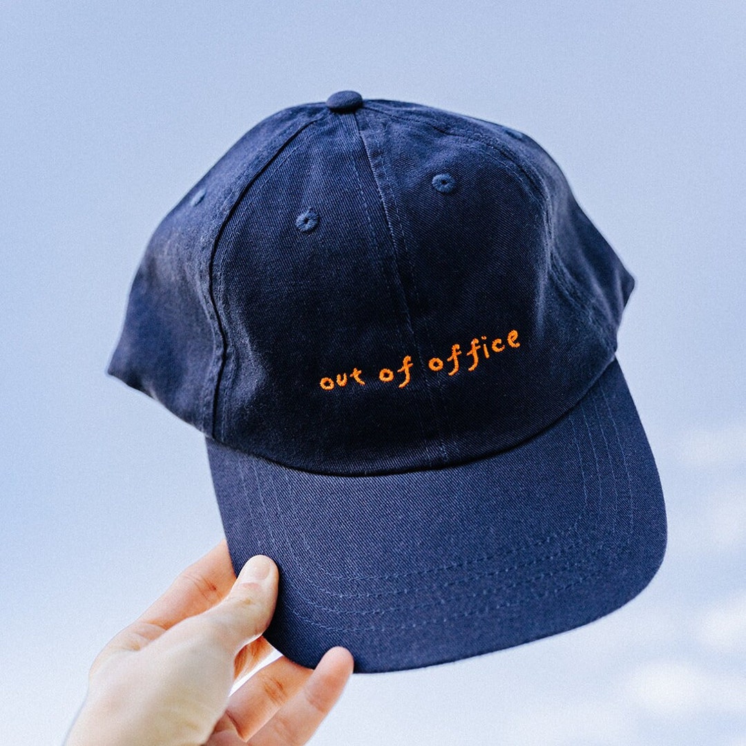 Out of Office Embroidered Cap Six Panel Unstructured Unisex Baseball ...