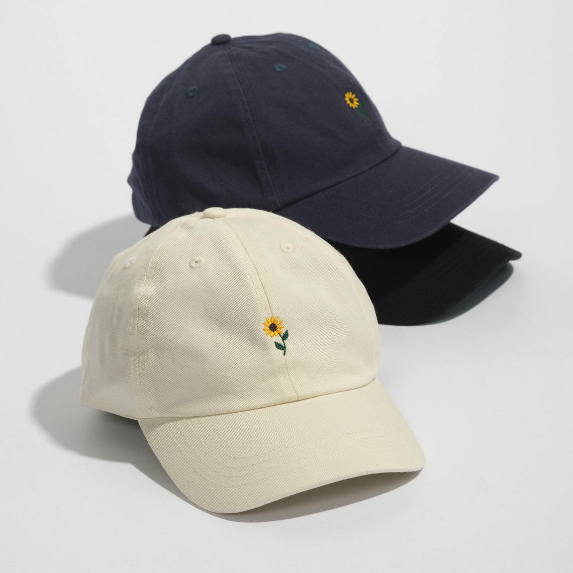 Sunflower Cap - Custom Embroidered Baseball Cap - Unstructured Six ...