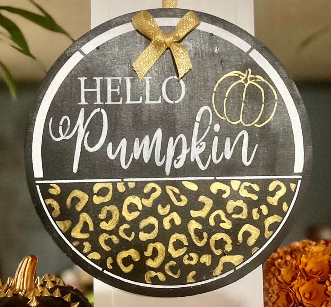 Hello Pumpkin Wood Sign - Etsy