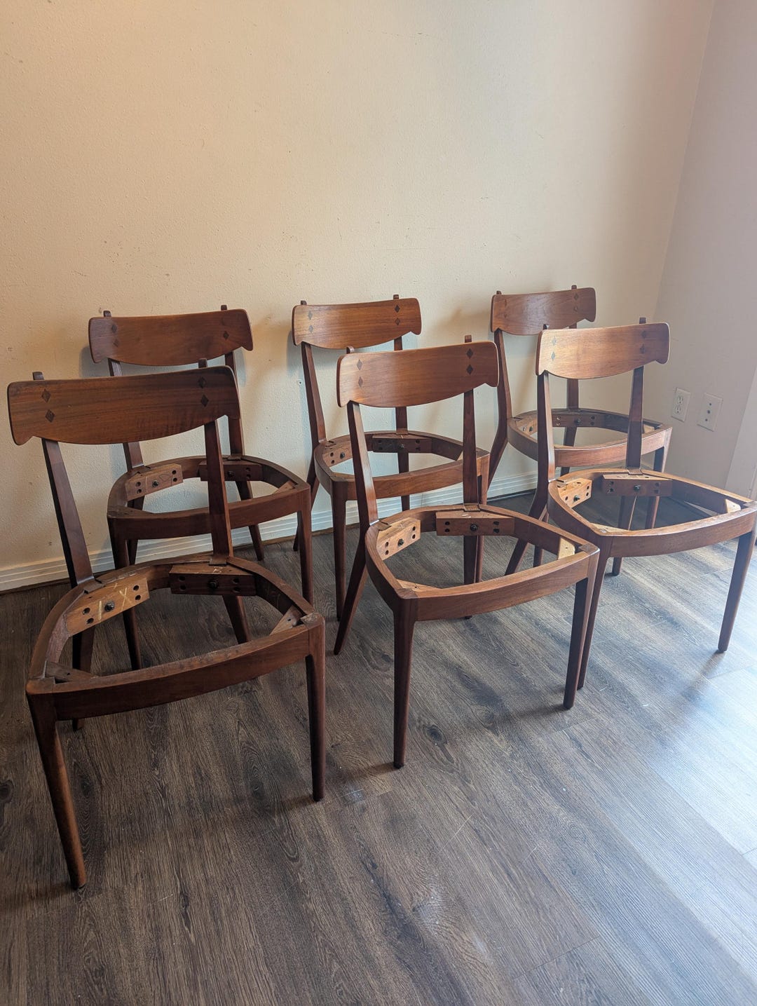 Set of 6 Mid Century Modern Drexel Declaration Dining Chairs – Restored ...
