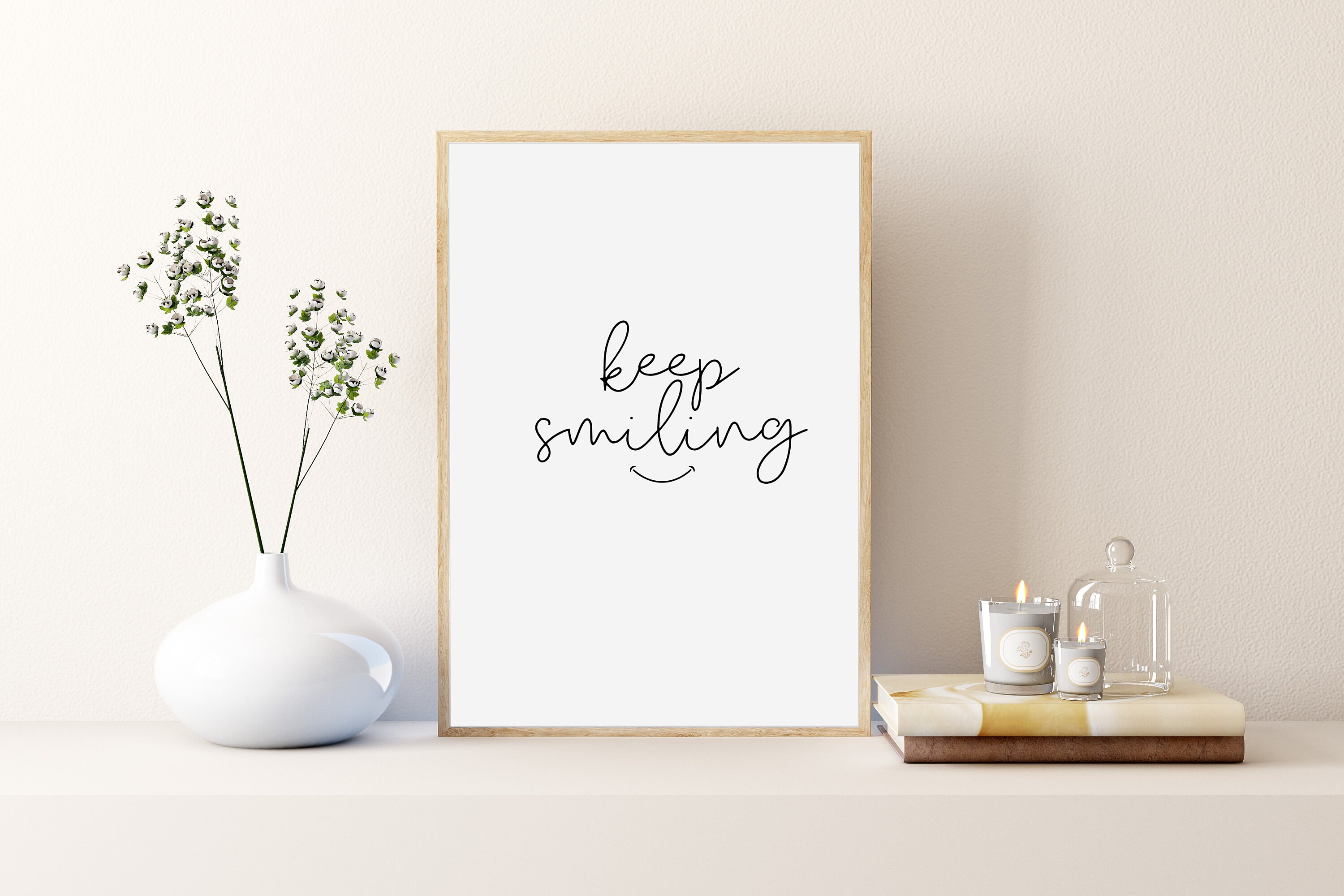 Keep Smiling Poster Inspirational Quotes Daily Affirmation - Etsy