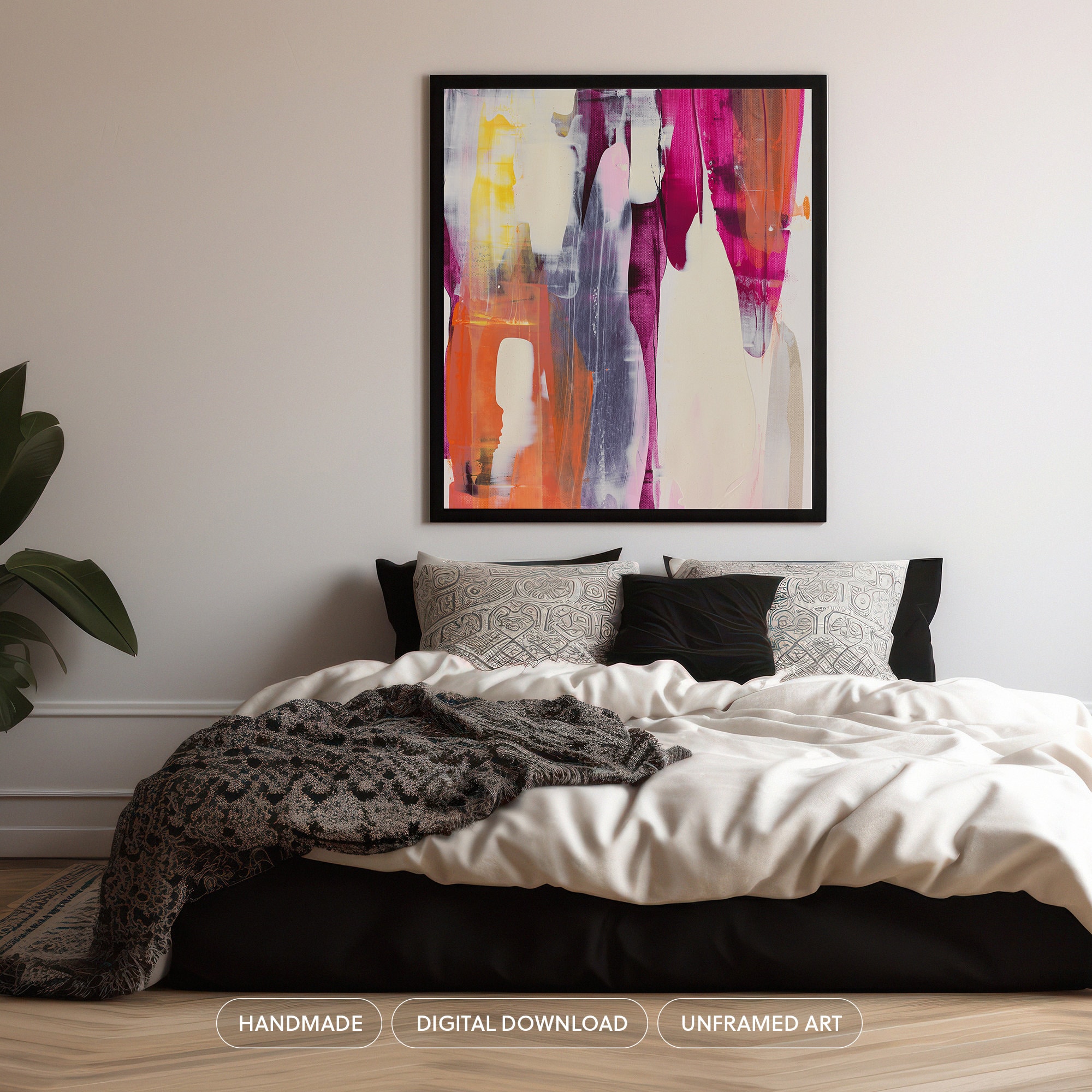 Abstract Wall Art for Living Room Abstract Digital Art Print Modern ...