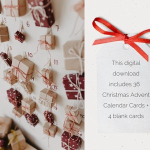 Christmas Advent Cards, Advent Calendar, Christmas Activity Cards ...