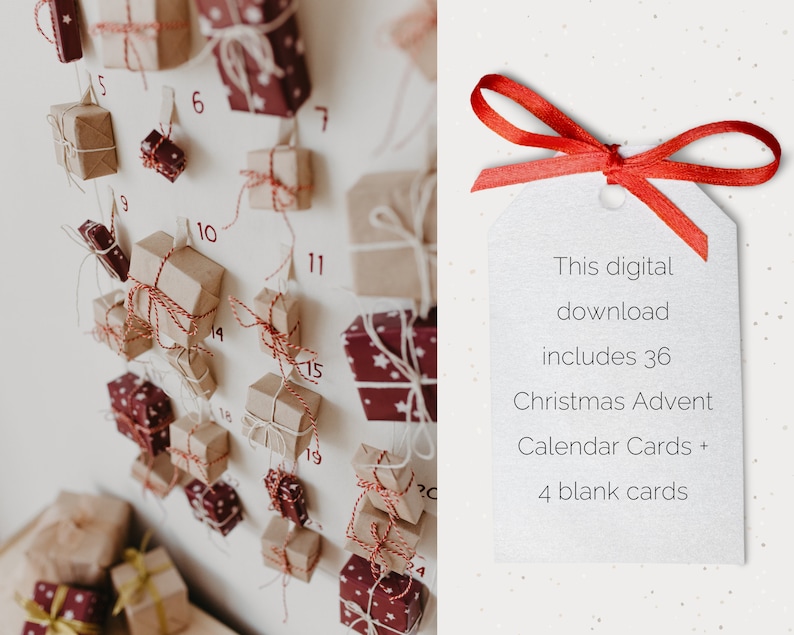 Christmas Advent Cards, Advent Calendar, Christmas Activity Cards ...
