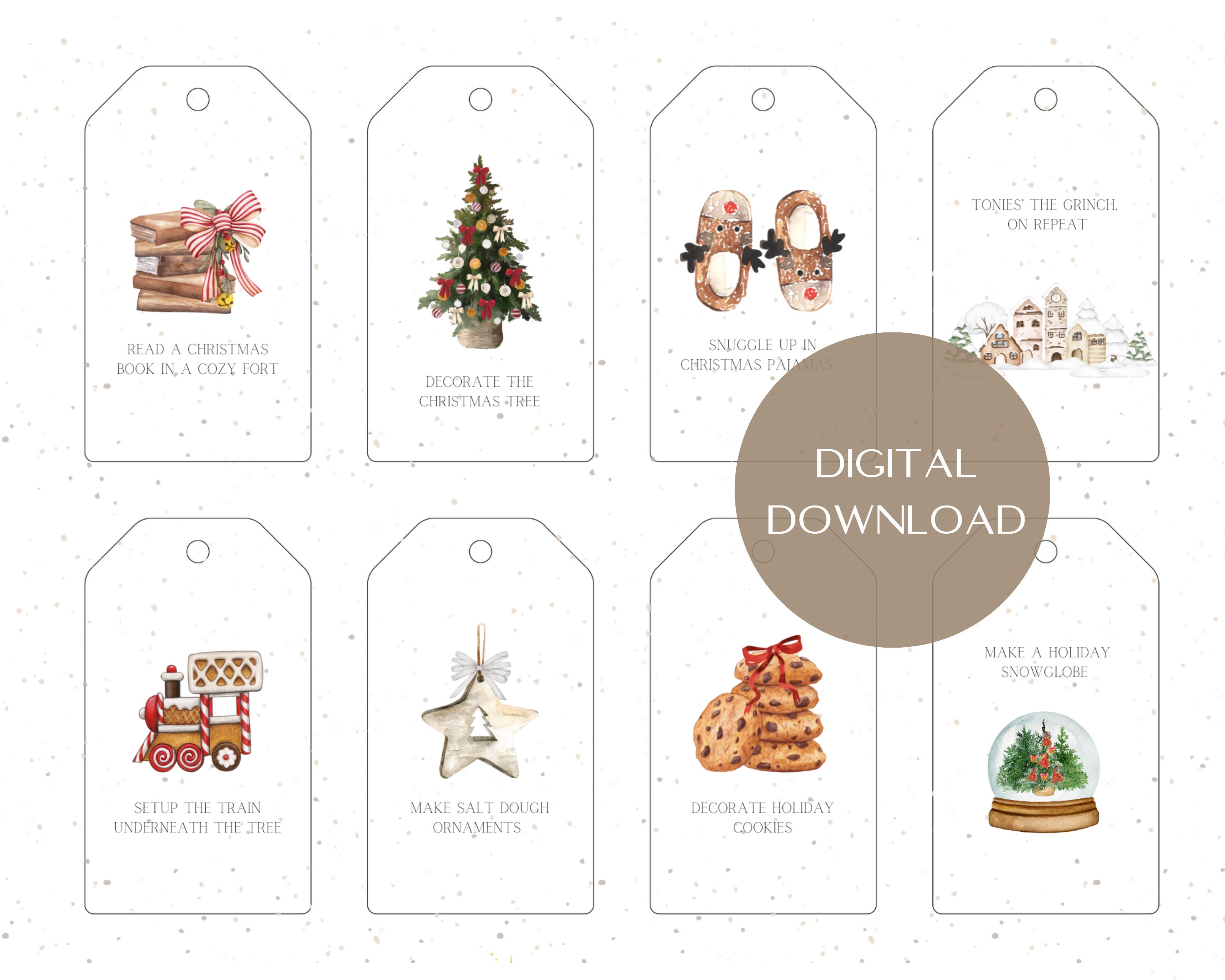 Christmas Advent Cards, Advent Calendar, Christmas Activity Cards ...