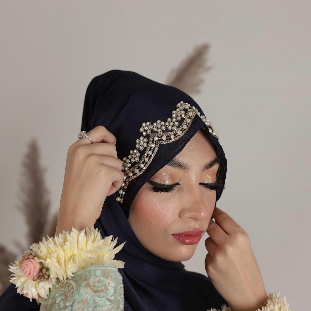Hand Embroidered Hijabs for Festive Elegance - Etsy
