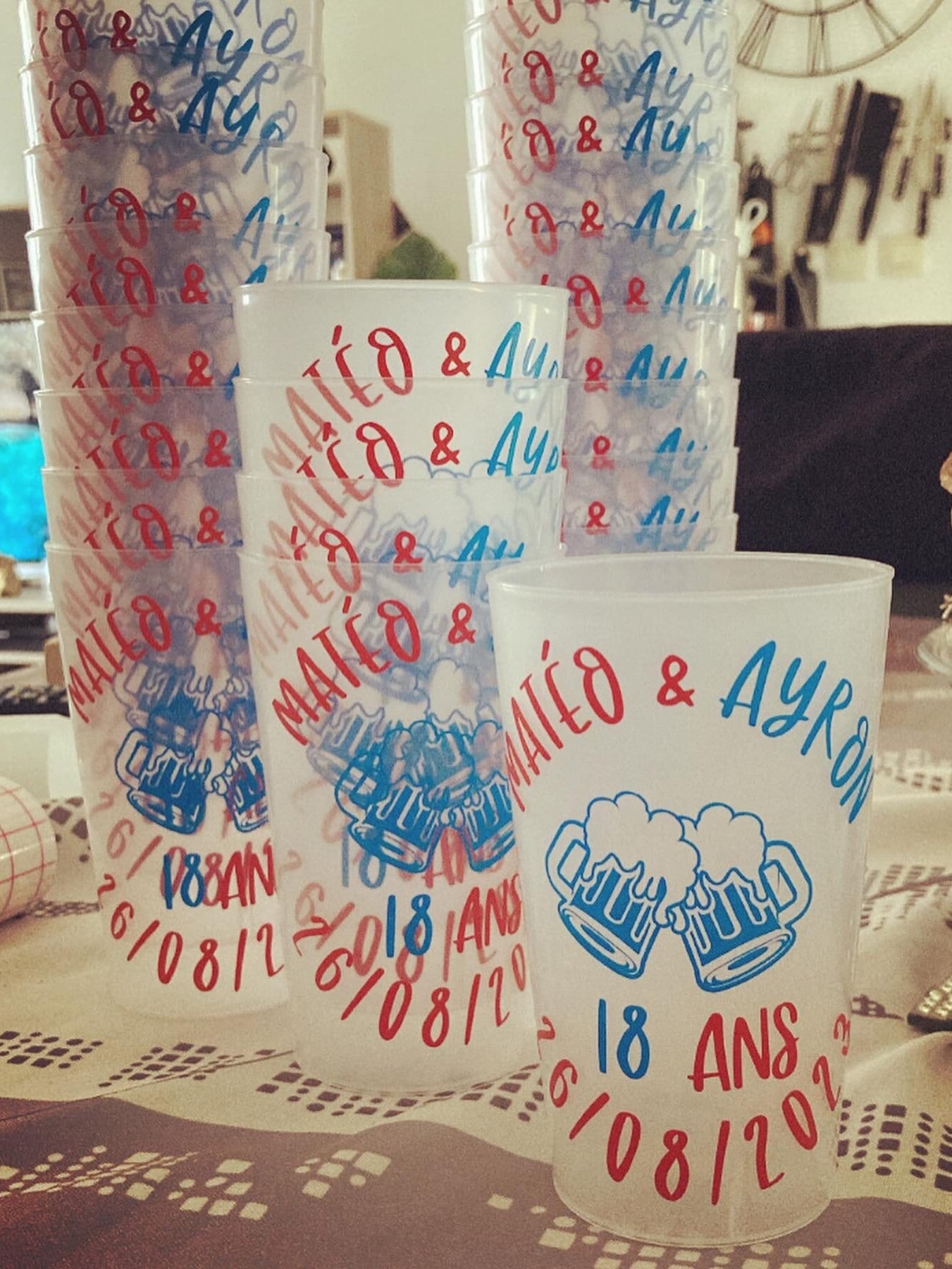 Gobelets personnalisables - Etsy France