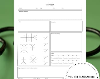 Nursing Lab Results Template,medical Lab Results Printable,disease ...