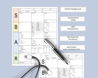 SBAR Nurse Bedside Shift Report - Etsy