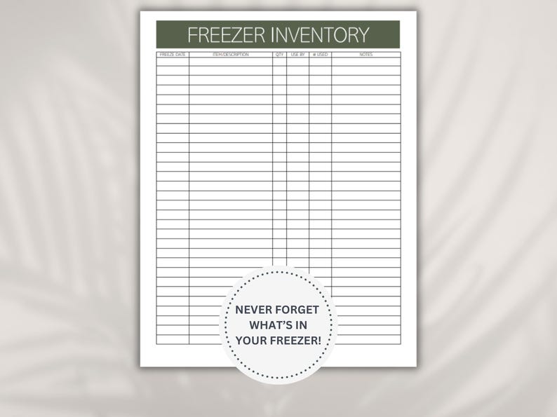 Editable Freezer Inventory Template, Meal Planning Sheet, Grocery ...