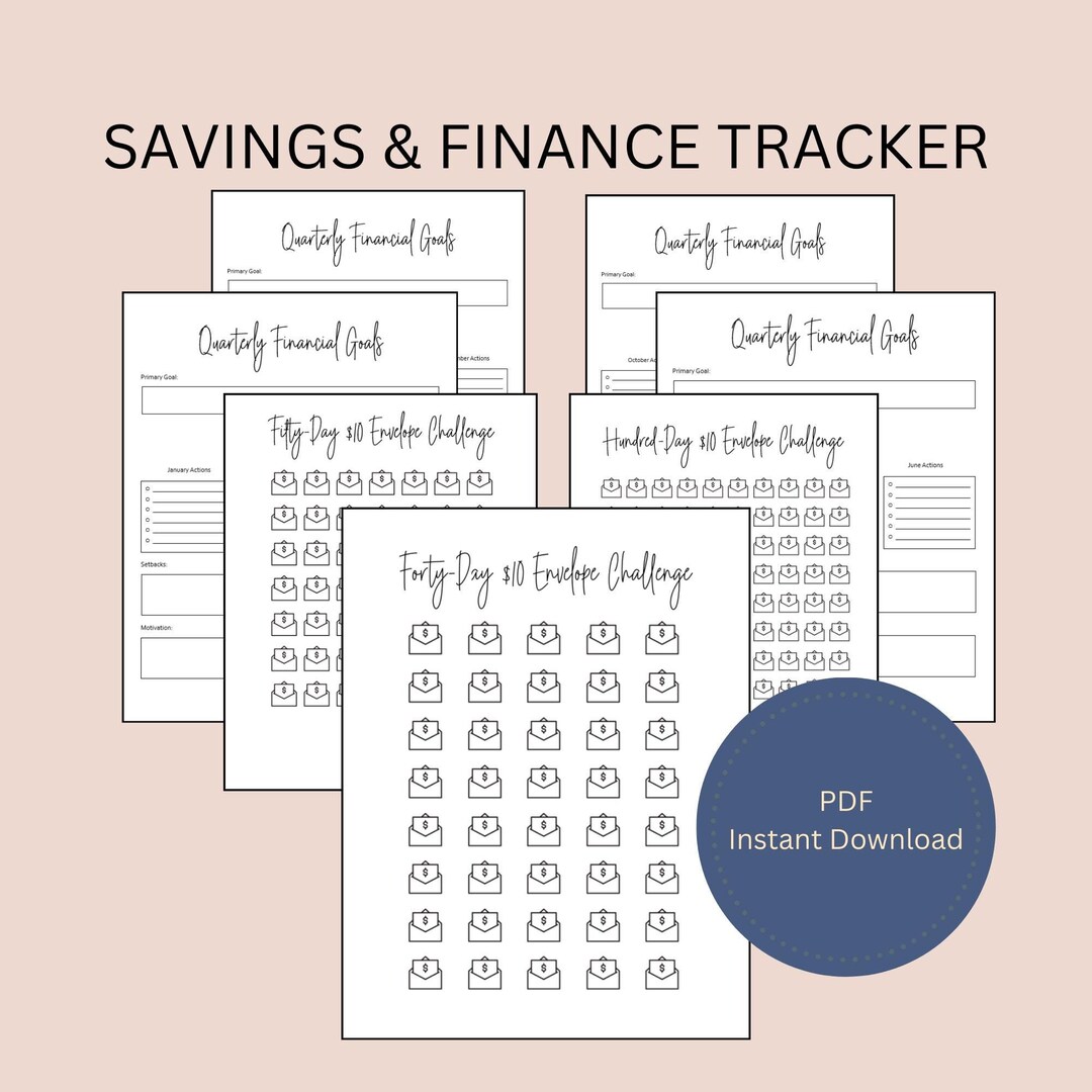 Paycheck Budget Planner Printable PDF, Financial Goals Tracker, Money ...