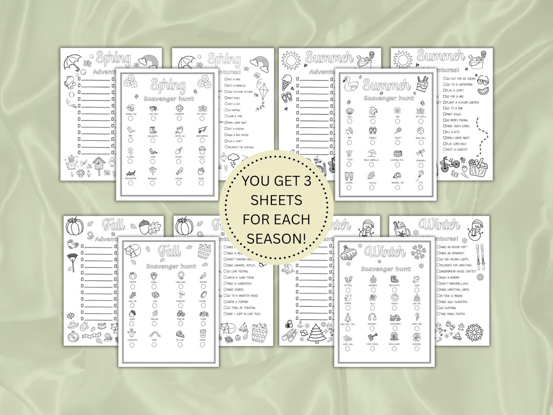 Kids Outdoor Activities, Scavenger Hunt, Coloring Sheets, Kids ...