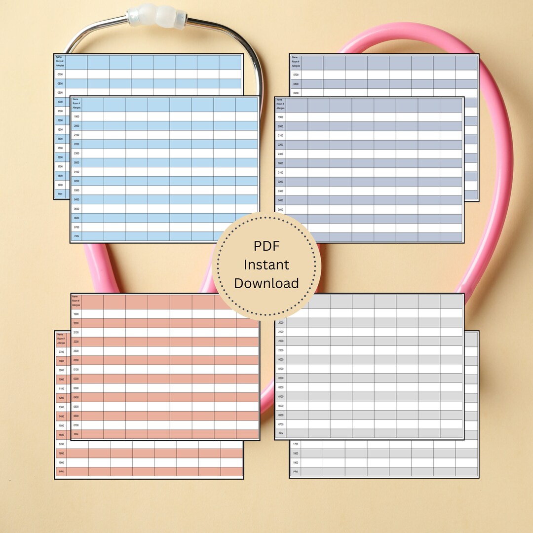 Medication List,med Tracker,medication Log,home Care,med Intake ...