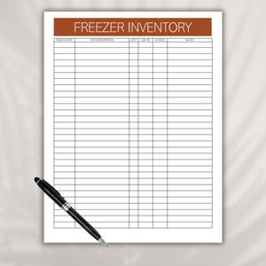 Editable Freezer Inventory Template, Meal Planning Sheet, Grocery ...