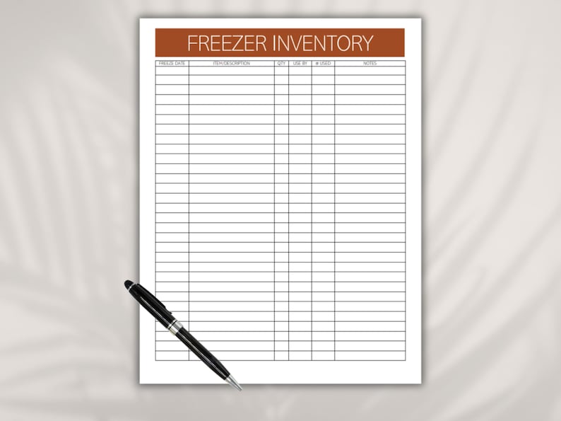 Editable Freezer Inventory Template, Meal Planning Sheet, Grocery ...