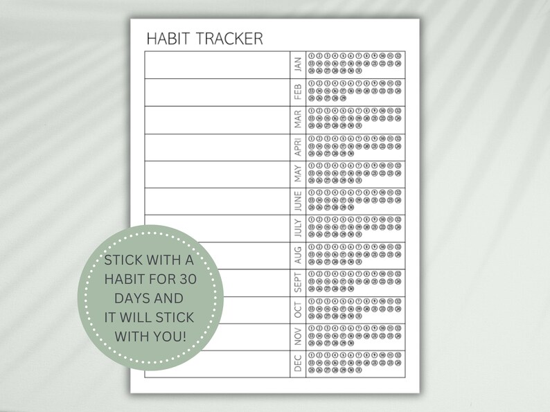 Editable Monthly Habit Tracker Template, Daily Routine Tracker ...