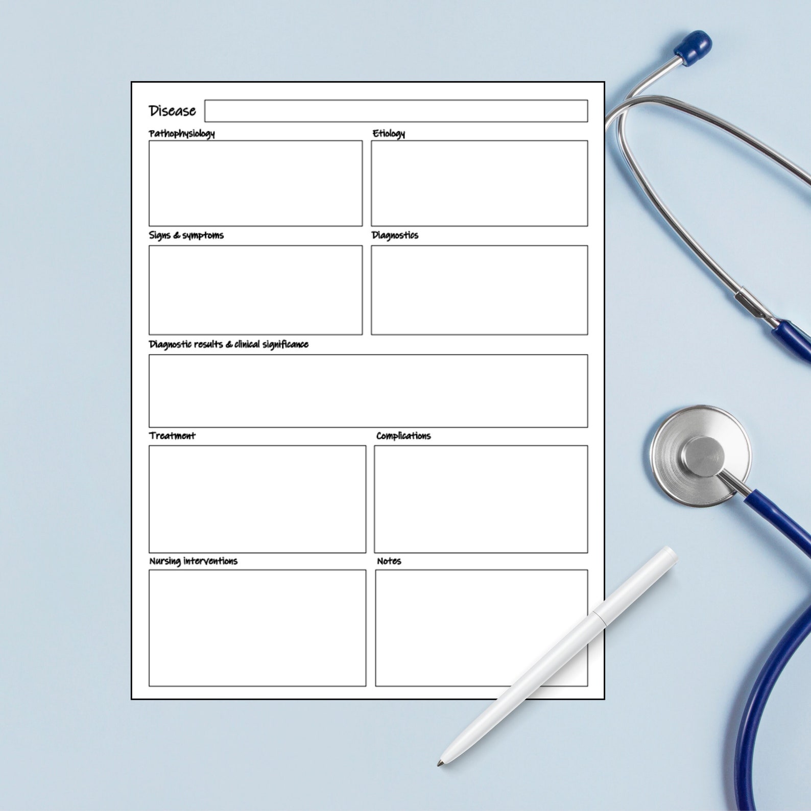 Pathology Concept Map,med Surg Template,pathophysiology,nursing Student ...