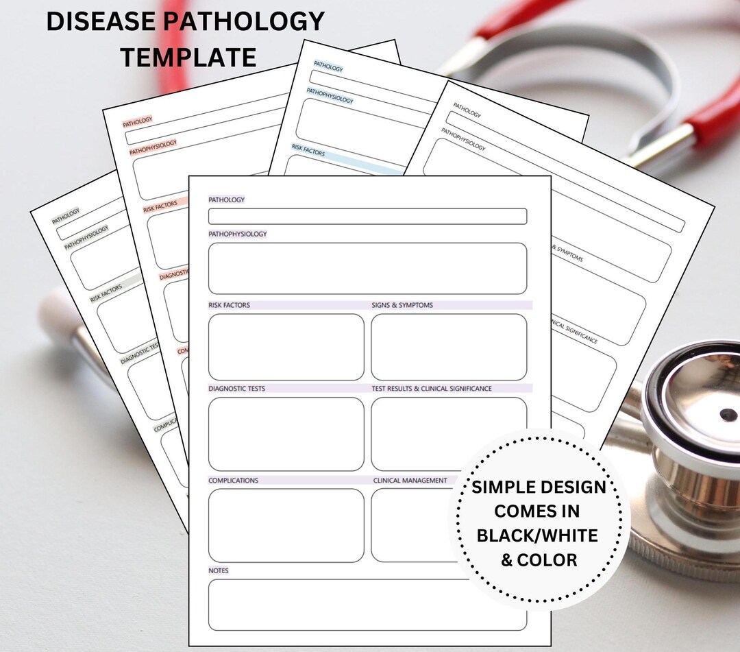 Nursing Disease Process Template,pathophysiology Study Sheet,med Surg ...