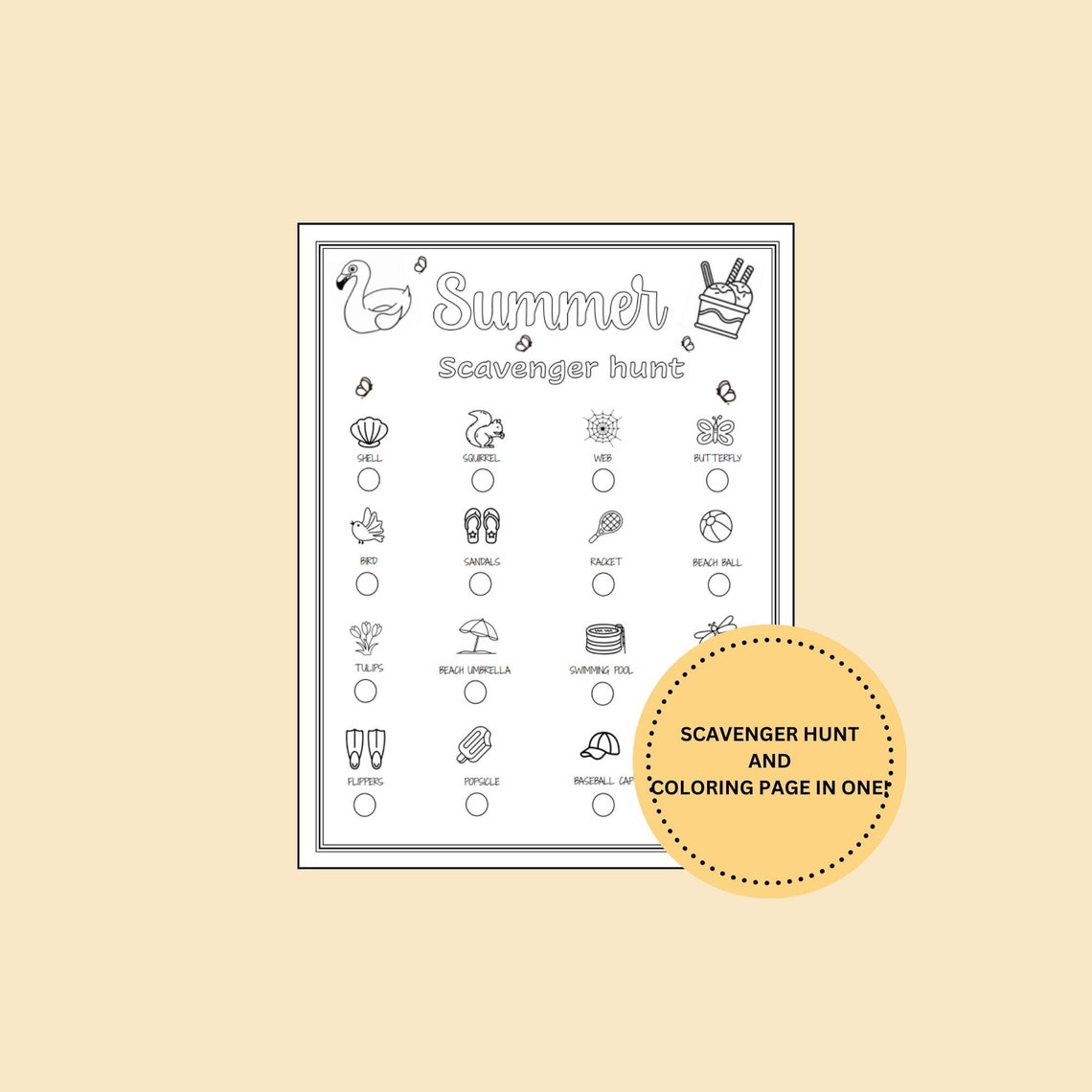 Summer Scavenger Hunt, Outdoor Treasure Hunt Printable, Preschool ...