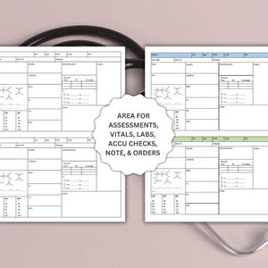 Two Patient Nurse Report Sheet Template,med Surg Nurse Brain Sheet,head ...