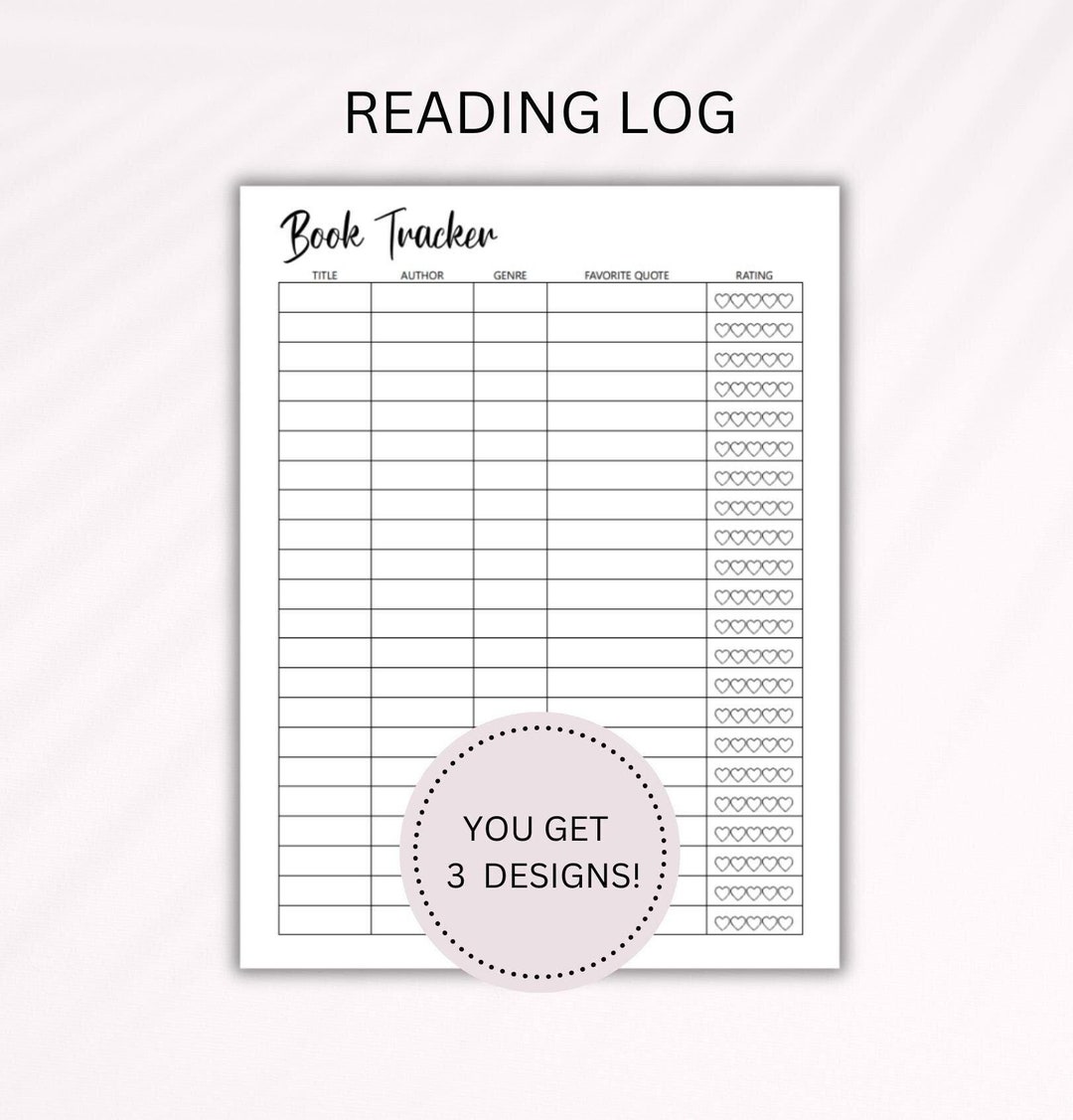Book Reading Tracker,reading Planner,reading Log,book Review, Reading ...