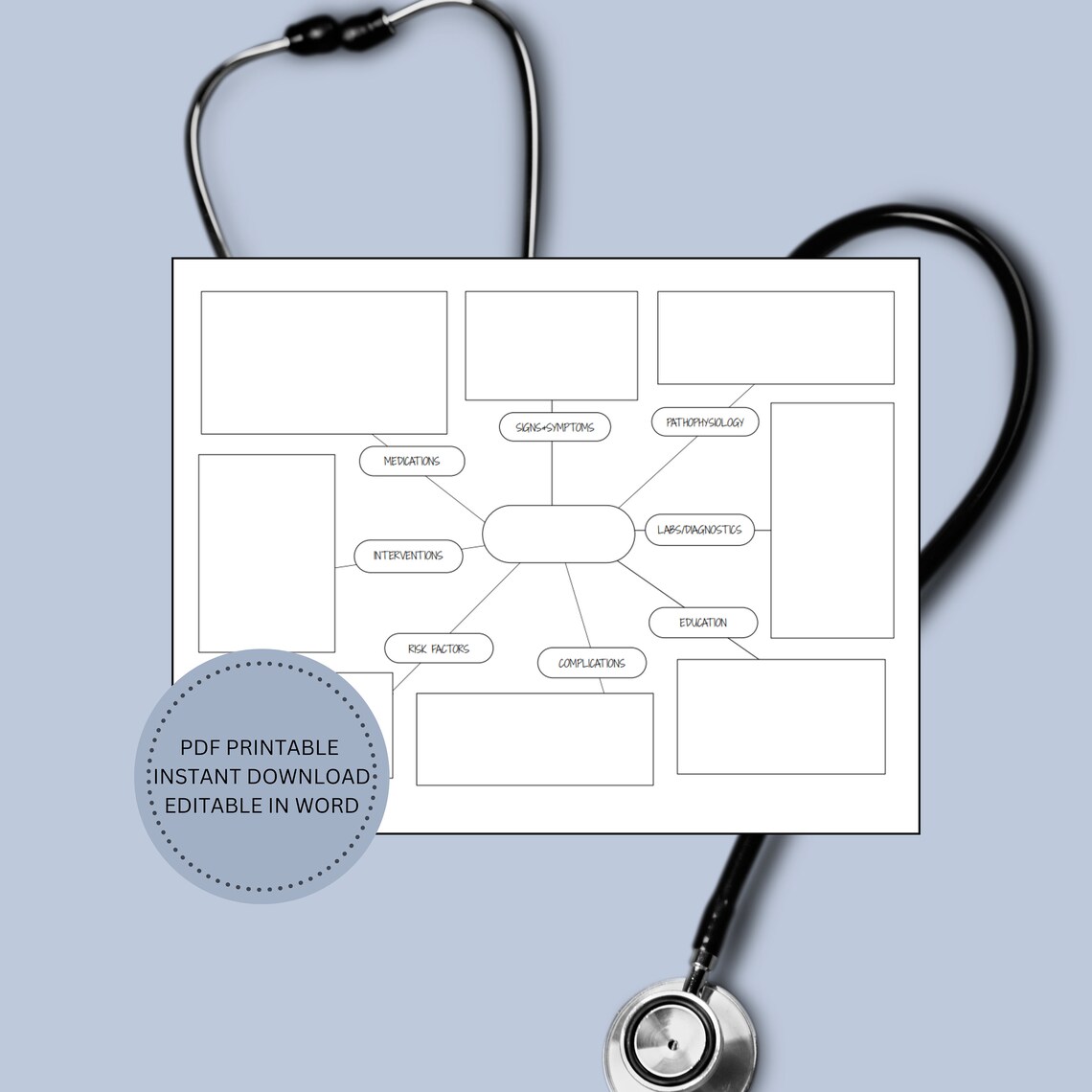 Nursing Editable Concept Maps, Med Surg Nursing, Nursing Student Study ...