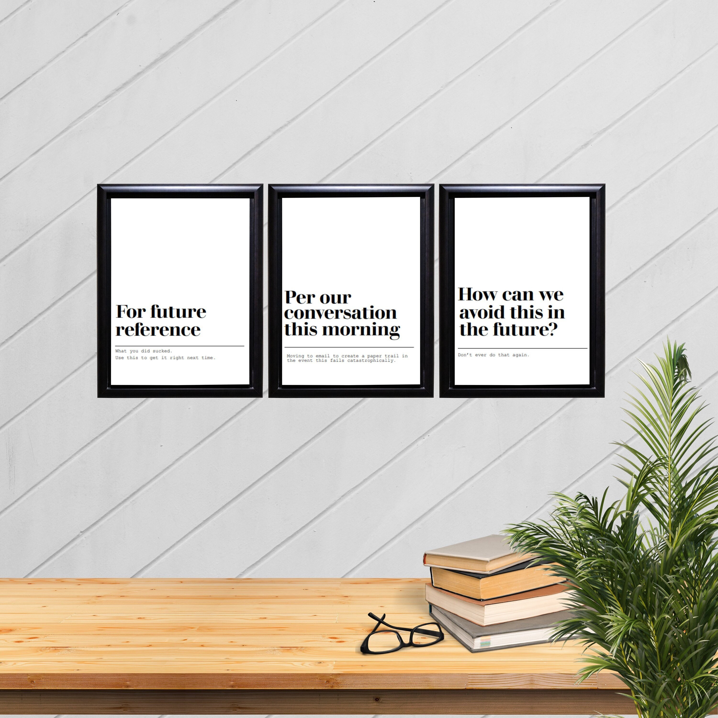 Funny Office Décor,home Office, Humorous Wall Art,cubicle Décor,per My ...