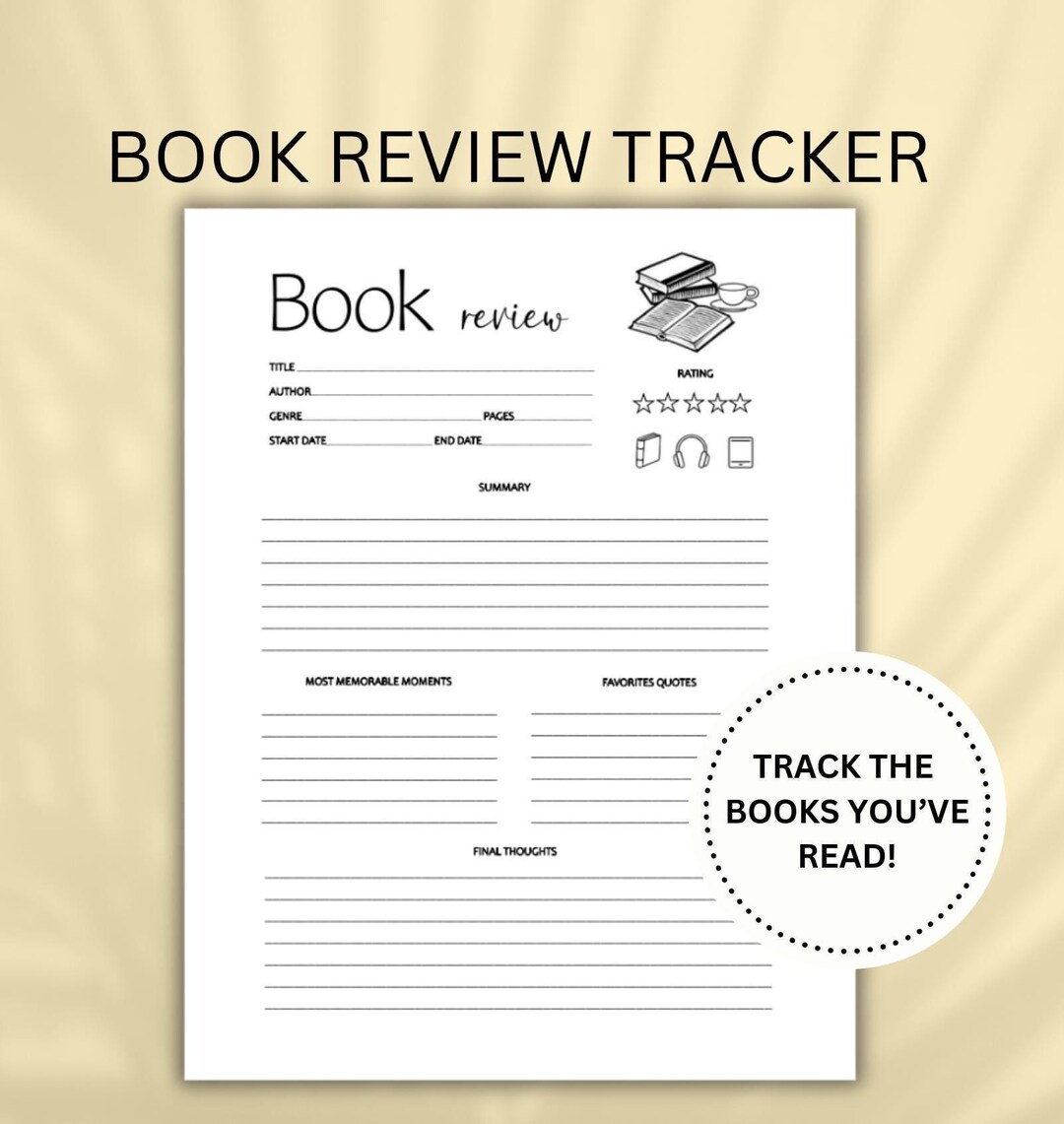 Reading Log, Book Reading Journal, Book Review, Reading Challenge ...