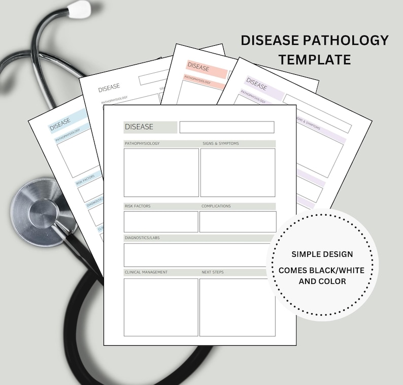 Disease Pathology Template, Pathology PDF, Pathophysiology Guide ...