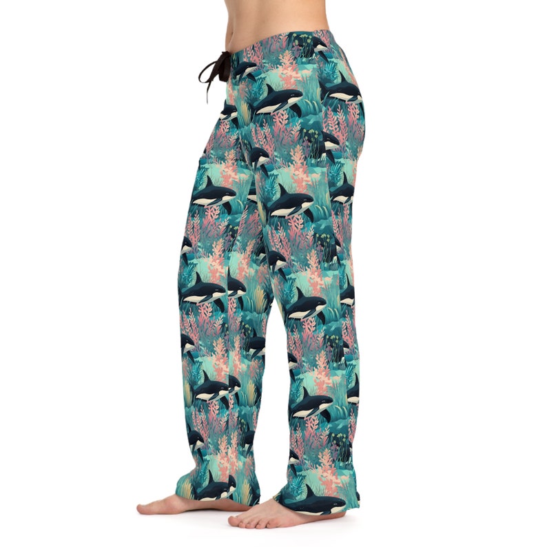 Preppy Pajamas Cozy Orca Whale Pajama Pants Tropical Orca Paradise Sea ...