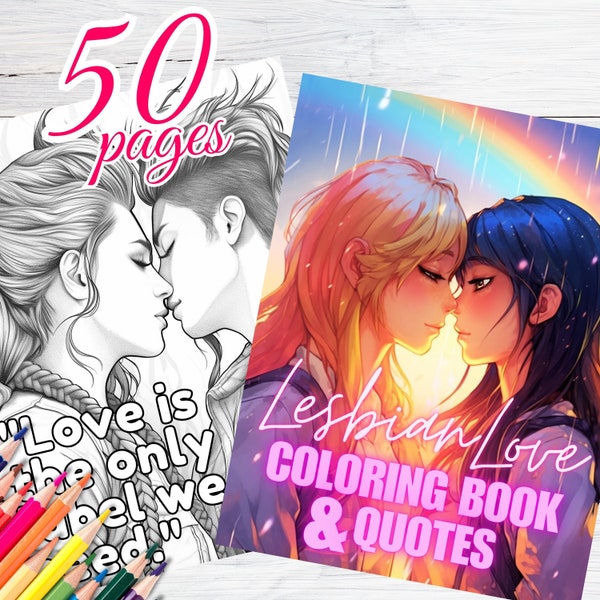 Coloring Lesbian - Etsy UK