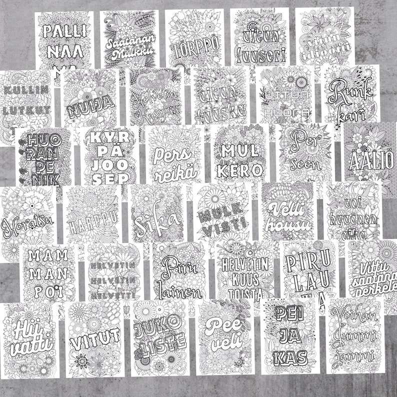 Cuss Word Coloring Pages for Adults Swear Word Coloring Book Profanity ...