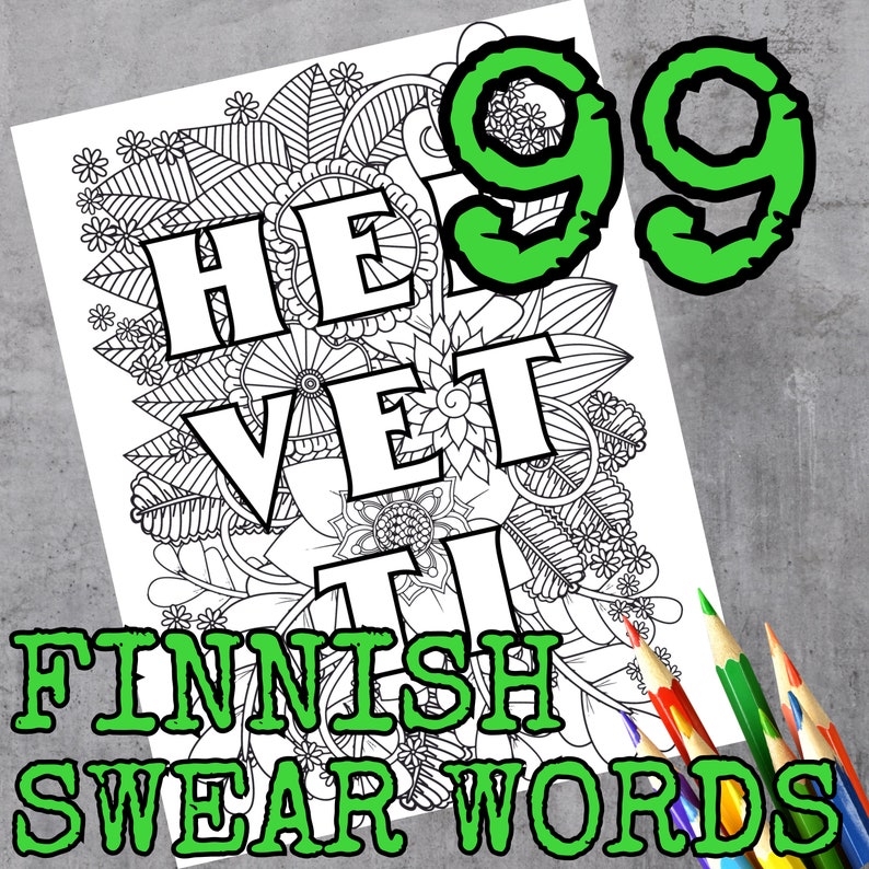 Cuss Word Coloring Pages for Adults Swear Word Coloring Book Profanity ...
