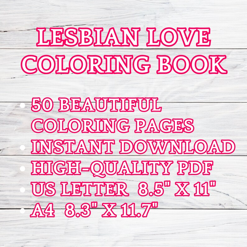 Lesbian Love Coloring Book With Cheesy Love Quotes for Her LGBTQ ...
