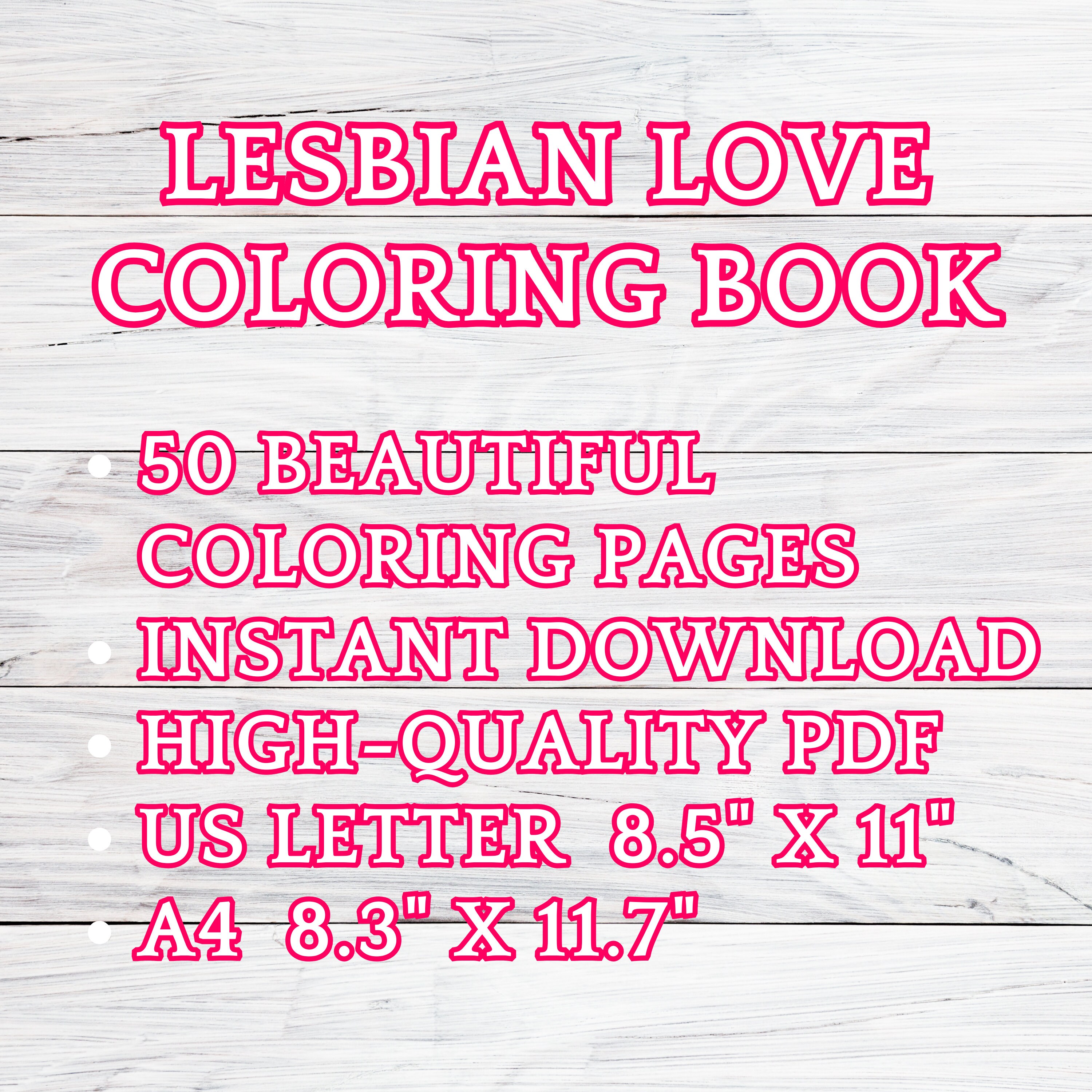 Lesbian Love Coloring Book With Cheesy Love Quotes for Her LGBTQ ...